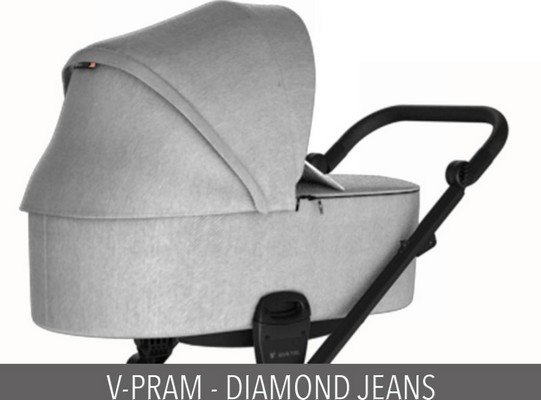 Люлька к коляске Invictus V-Pram Jeans Diamond купить | ELMIR - цена ...