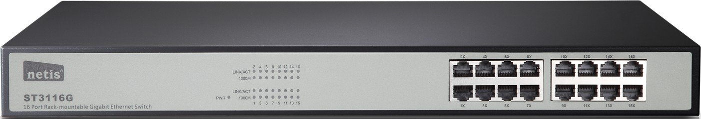 Коммутатор NETIS ST3116G купить | ELMIR - цена, отзывы, характеристики