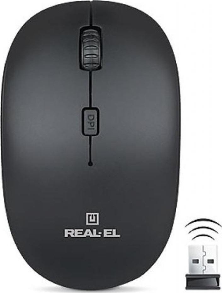 Мышь REAL-EL RM-301 Wireless Black купить | ELMIR - цена, отзывы ...