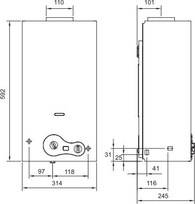 Газовая колонка Atlantic by Innovita Trento Iono Select 11 iD купить ...