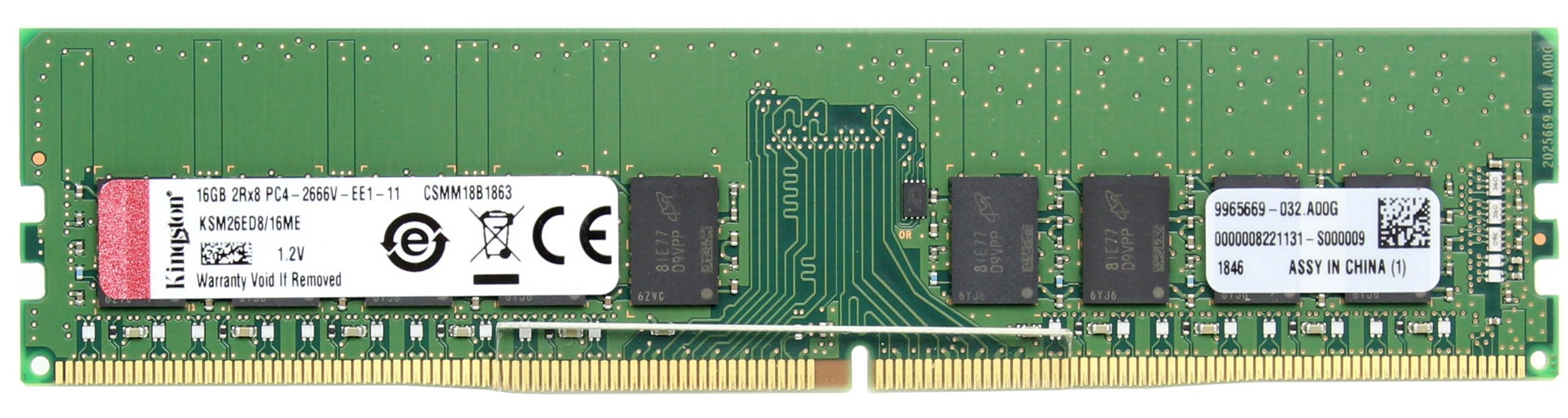 Модуль памяти Kingston DDR4 16GB 2666MHz ECC (KSM26ED8/16ME) купить | ELMIR - цена, отзывы ...