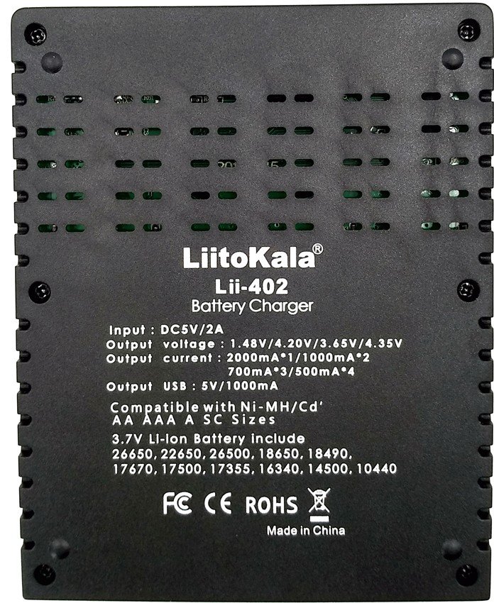 З/У Liitokala Lii-402 купить | ELMIR - цена, отзывы, характеристики