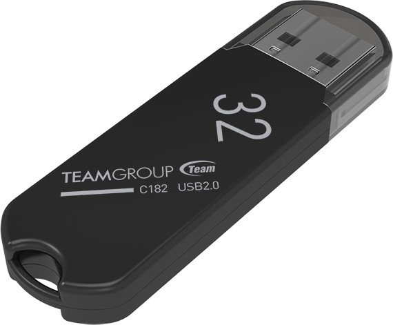 USB флеш накопитель 32GB Team C182 Black (TC18232GB01) купить | ELMIR - цена, отзывы, характеристики