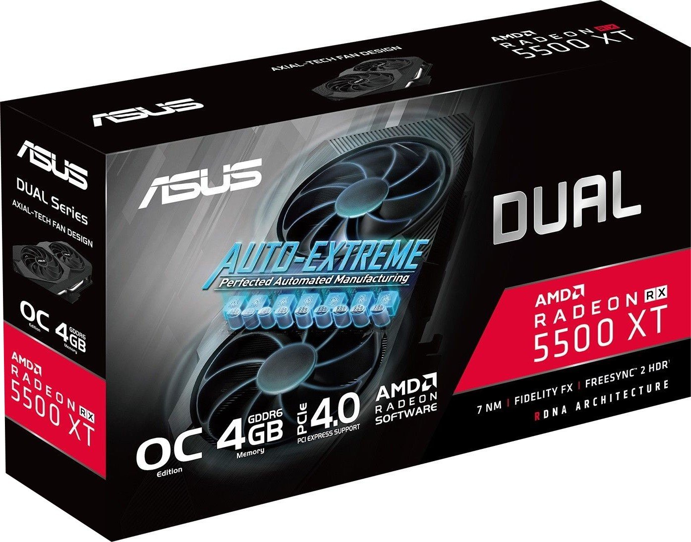 Видеокарта Asus PCI-E Radeon RX 5500 XT 4GB DDR6 (DUAL-RX5500XT-O4G-EVO) - купить в Харькове ...