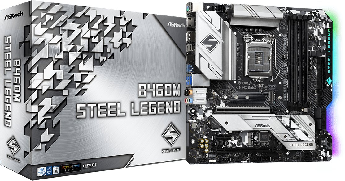 Материнская плата ASRock B460M Steel Legend s-1200 B460 купить | Elmir ...