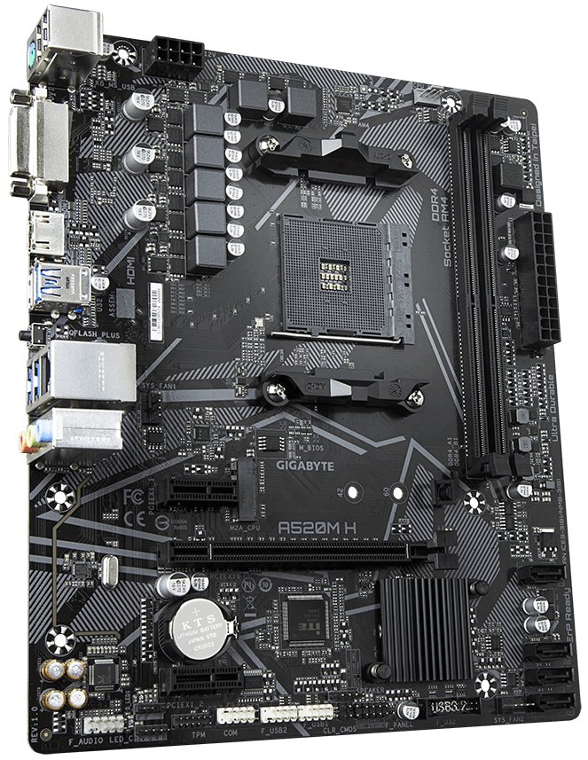 Материнская плата GigaByte A520M H s-AM4 A520 купить | Elmir - цена ...