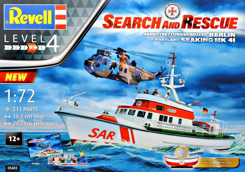 Набор моделей Revell Спасательный катер Arkona и вертолет Sea King mk ...