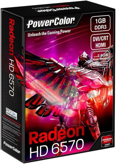 Видеокарта PowerColor PCI-E Radeon HD6570 1GB DDR3 (AX6570 1GBK3-HEV2 ...