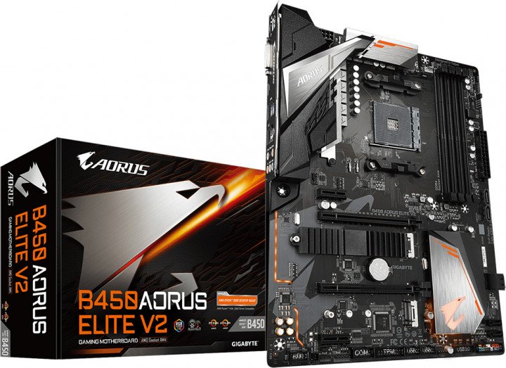 Материнская плата Gigabyte B450 AORUS Elite V2 s-AM4 B450 купить ...
