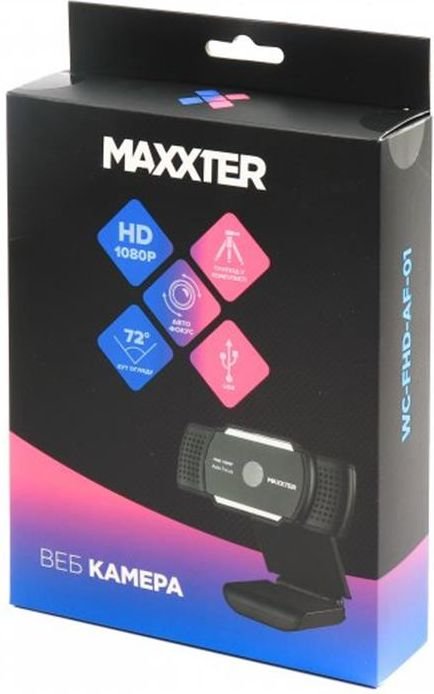 Web камера Maxxter WC-FHD-AF-01 купить | ELMIR - цена, отзывы, характеристики
