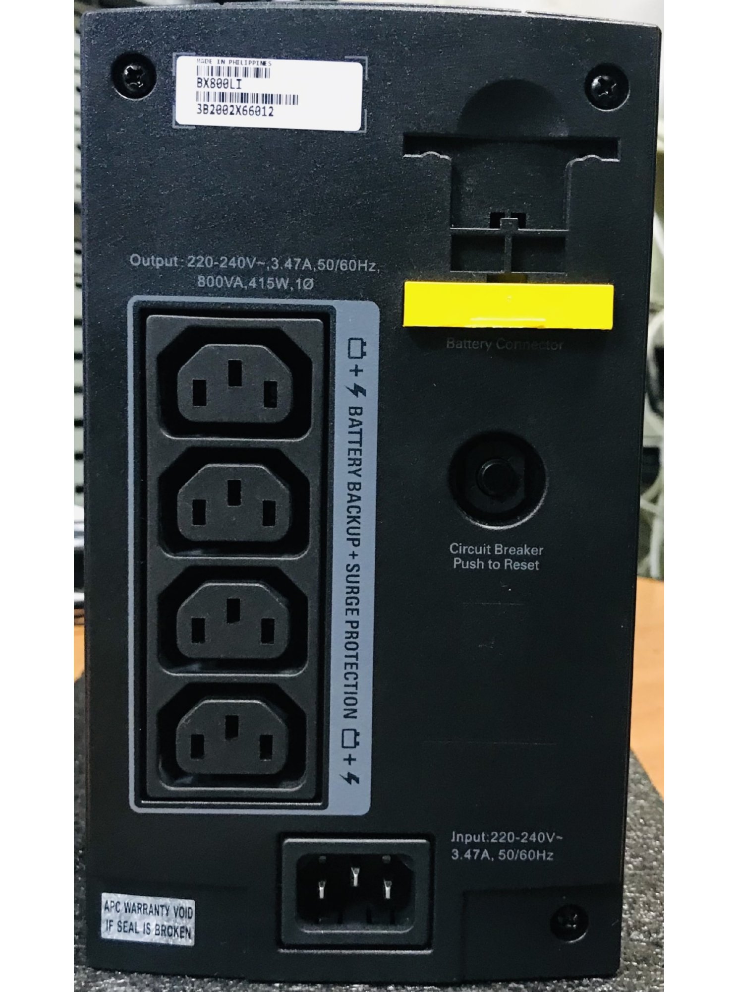 ИБП APC Back-UPS IEC 800VA AVR (BX800LI) - уценка (200928) купить ...