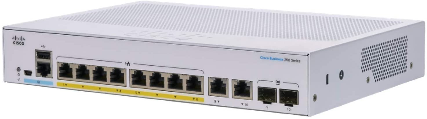 Коммутатор Cisco CBS250-8P (CBS250-8P-E-2G-EU) купить | ELMIR - цена ...