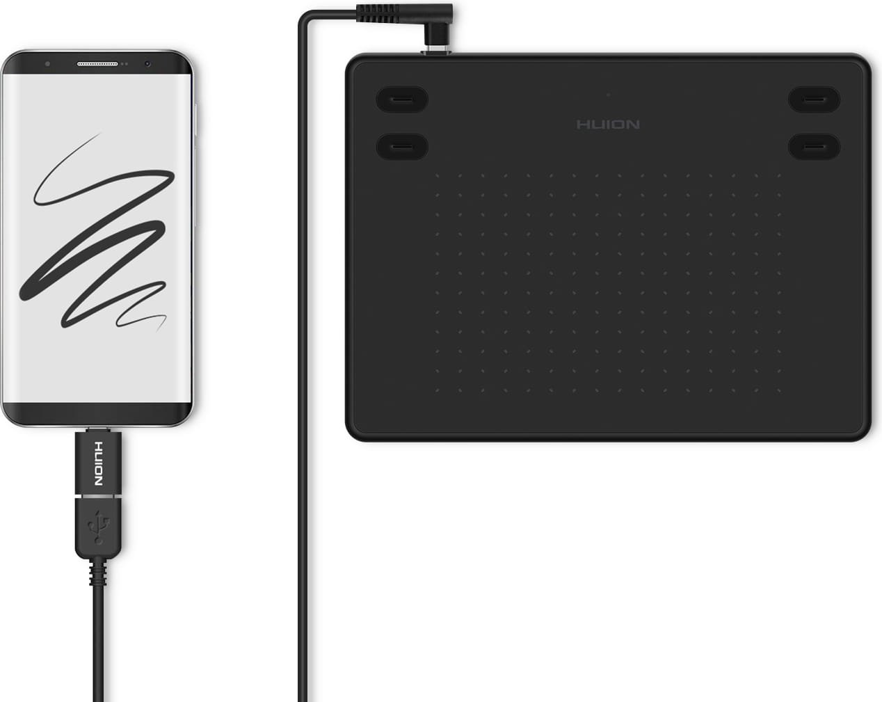 Графический планшет Huion Inspiroy RTE-100 купить | ELMIR - цена ...