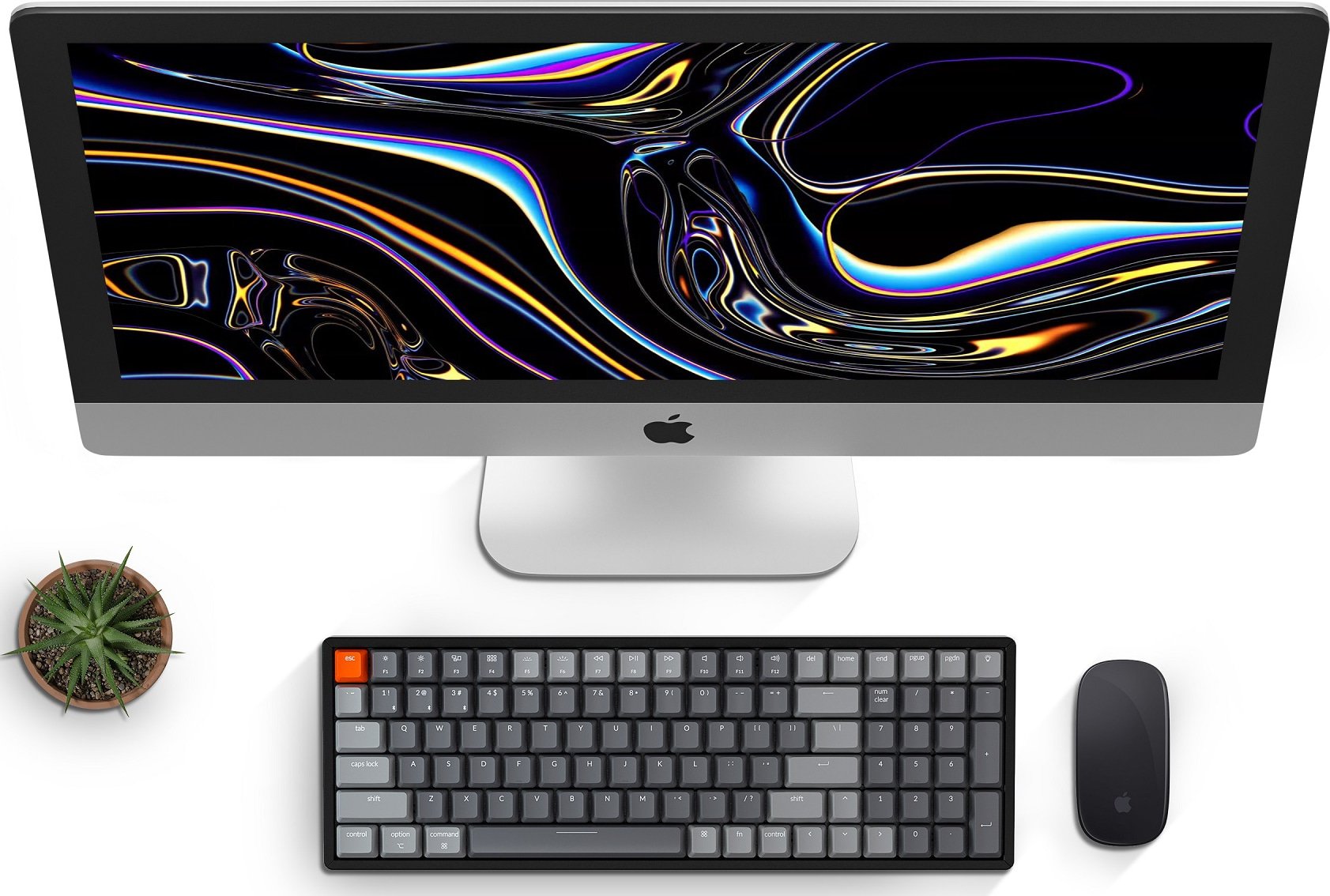 Клавіатура Keychron K4 Gateron G PRO Red BT/USB UA White LED Black ...
