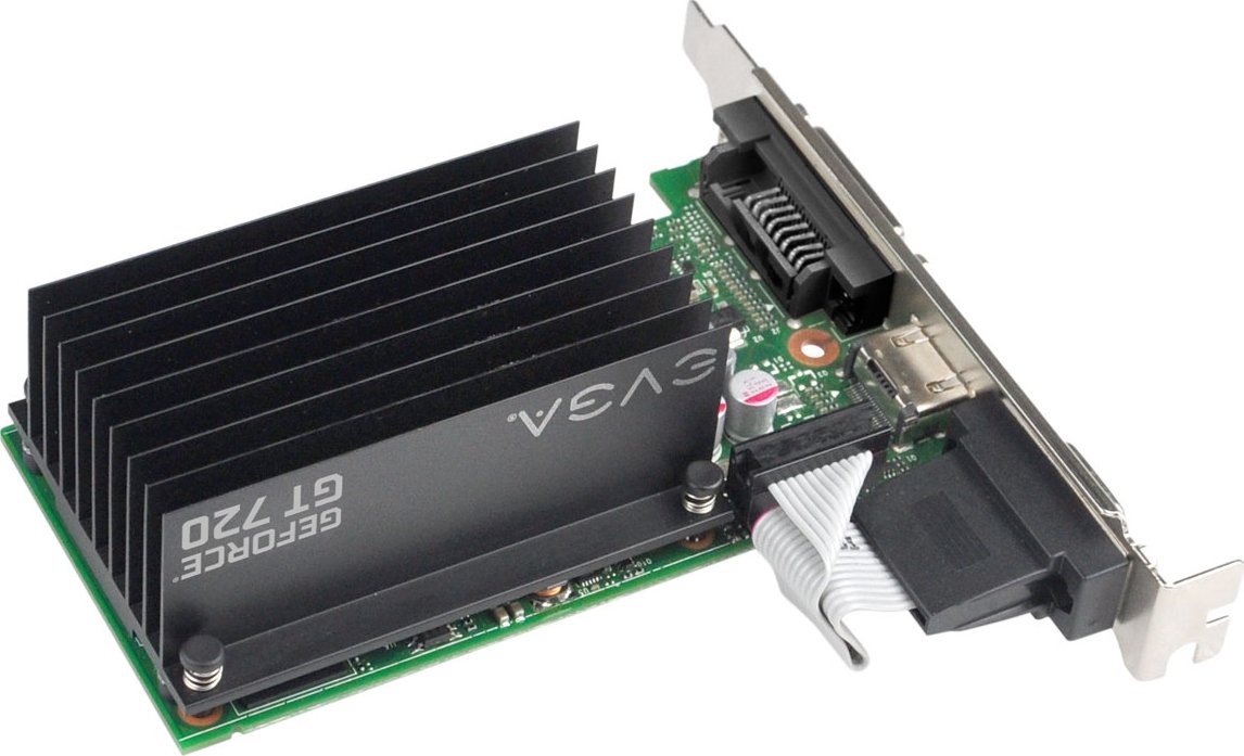 Видеокарта EVGA PCI-E GeForce GT720 2GB DDR3 (02G-P3-2724-KR) - купить ...