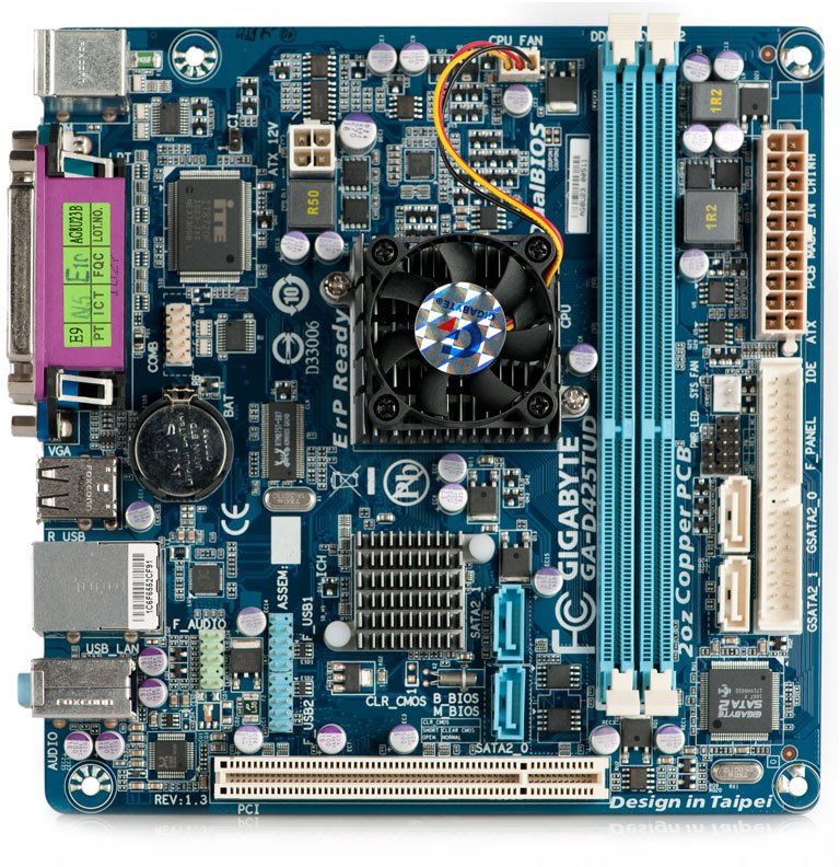 Материнская плата + процессор NM10 GigaByte GA-D425TUD mini-ITX купить ...