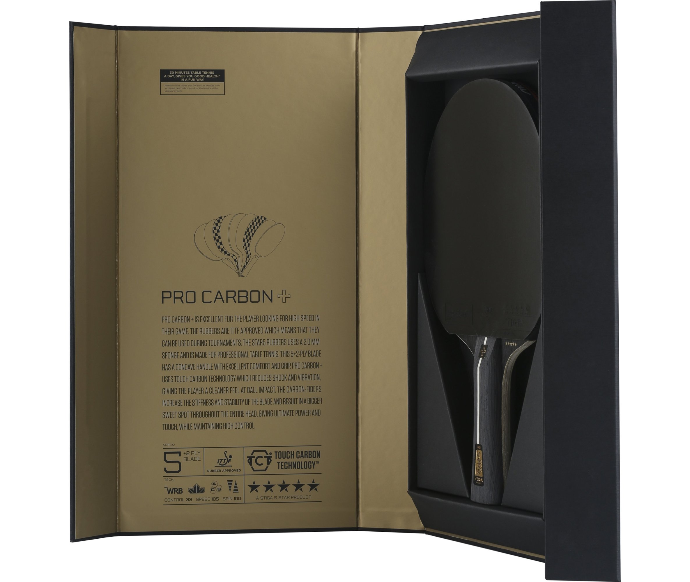 Ракетка для настольного тенниса Stiga Pro Carbon Plus 5 Star FL (1215 ...