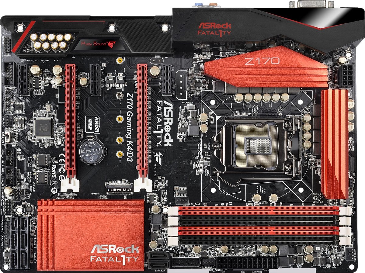 Материнская плата ASRock Fatal1ty Z170 Gaming K4/D3 s-1151 Z170 купить ...
