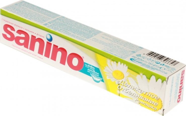 Зубная паста Sanino White Smiles Ромашка 100мл купить | ELMIR - цена ...