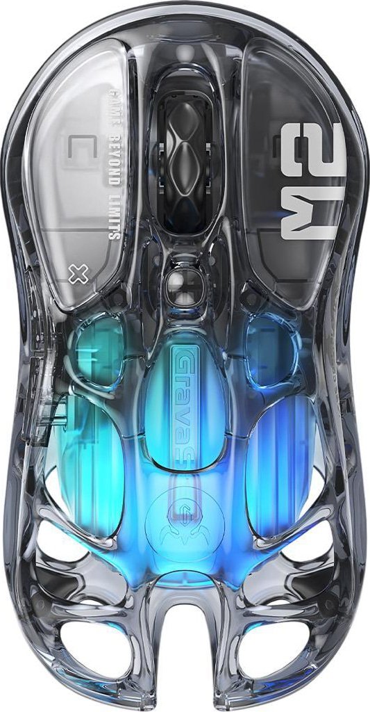 Мышь GravaStar Mercury M2 BT/WL/USB-A RGB Transparent Black ...