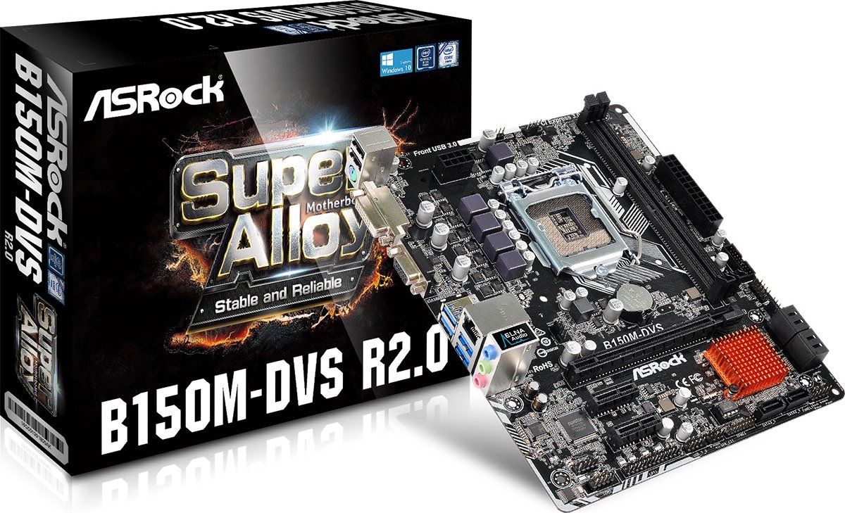 Материнская плата ASRock B150M-DVS R2.0 s-1151 B150 купить | Elmir ...