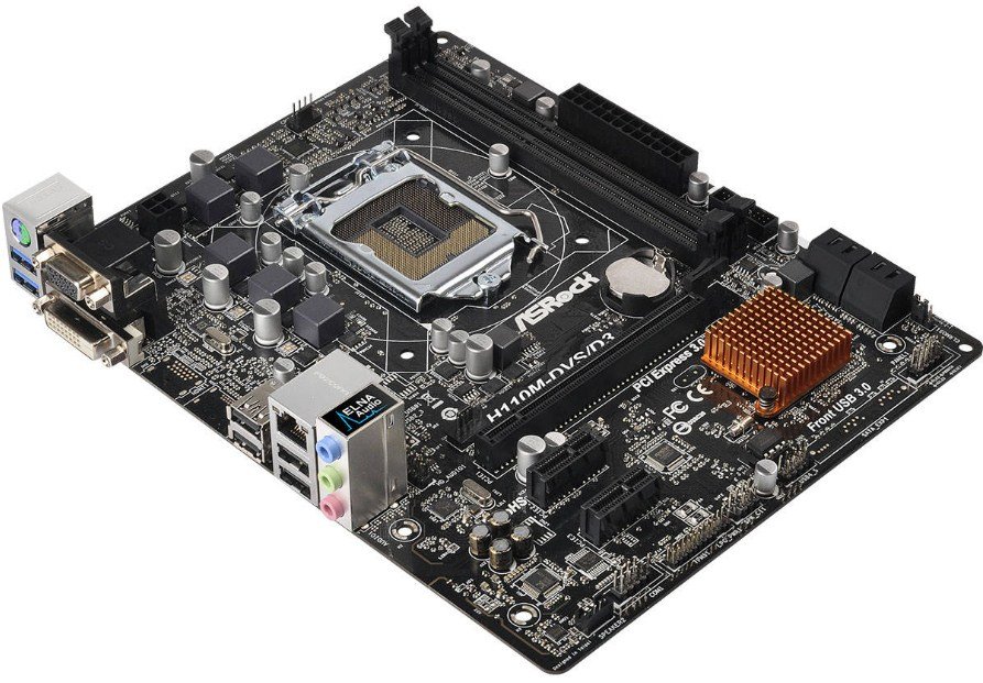 Материнская плата ASRock H110M-DVS/D3 s-1151 H110 (Bulk) купить | Elmir ...