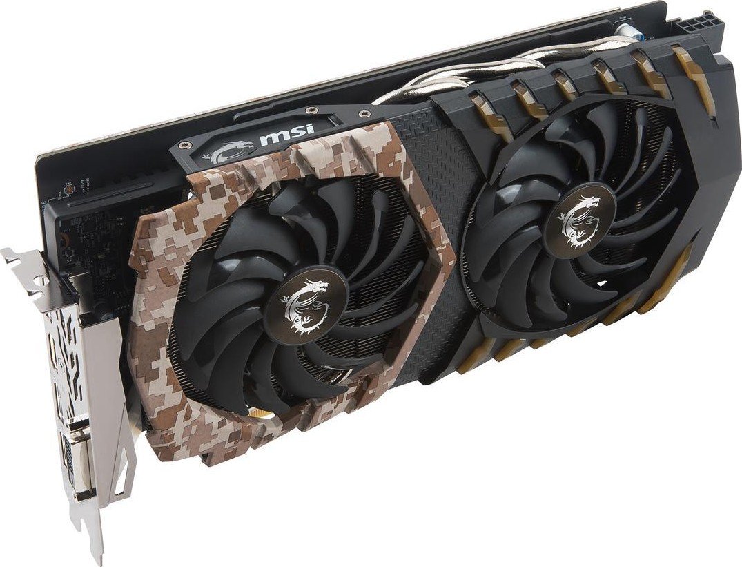 Видеокарта MSI PCI-E GeForce GTX1060 6GB DDR5 (GTX 1060 CAMO SQUAD 6G ...